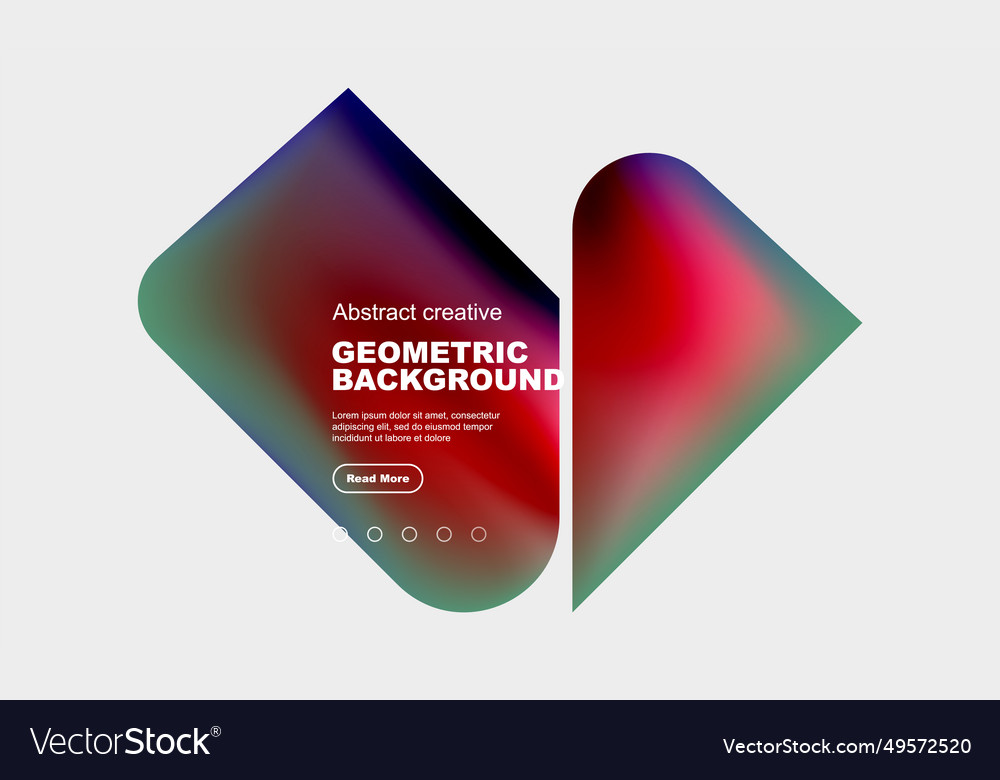 Square and triangle design with fluid gradients Vector Image