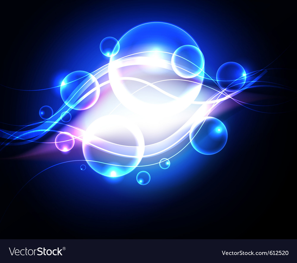 Stylized glowing background with digital symbols Vector Image