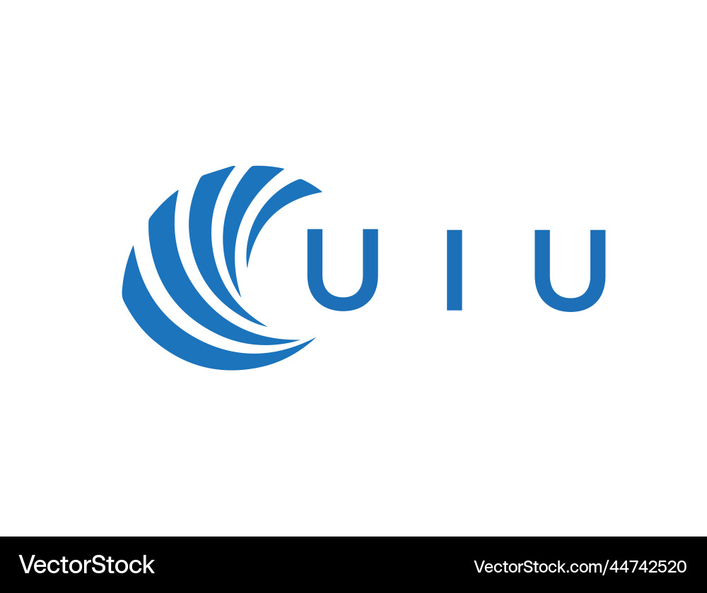 Uiu letter logo design on white background Vector Image