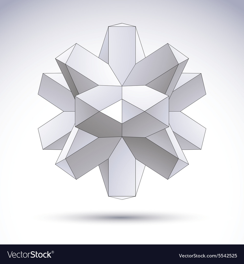 Abstract 3d object design element template Vector Image