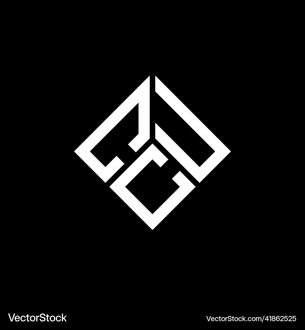 Cuc letter logo design on black background Vector Image