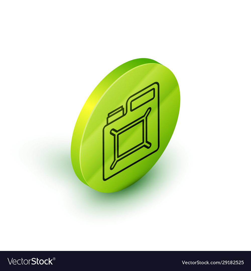 Isometric line canister for gasoline icon isolated Isometric line canister for gasoline icon isolated