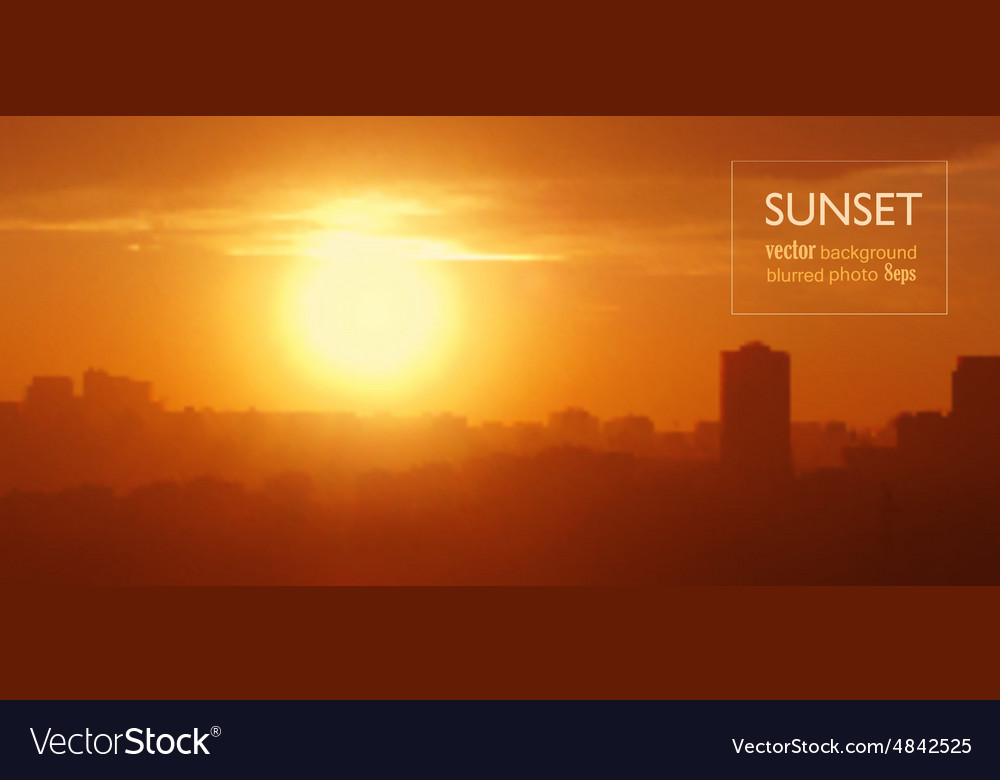 Sunset background Royalty Free Vector Image - VectorStock