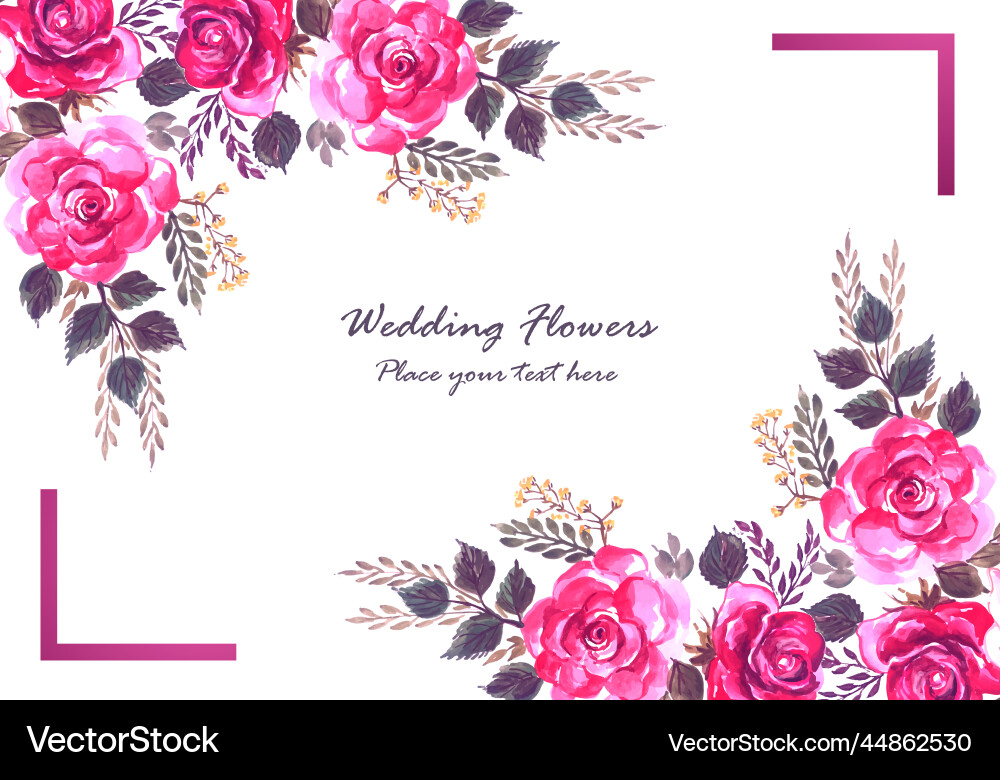 Abstract decorative colorful flowers card Vector Image