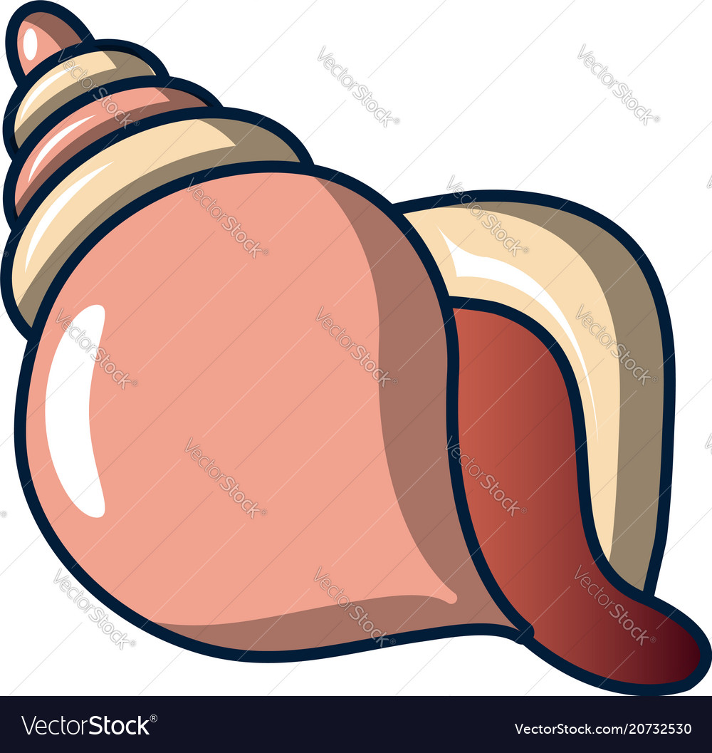 Animal shell icon cartoon style Royalty Free Vector Image Animal shell icon cartoon style Royalty Free Vector Image