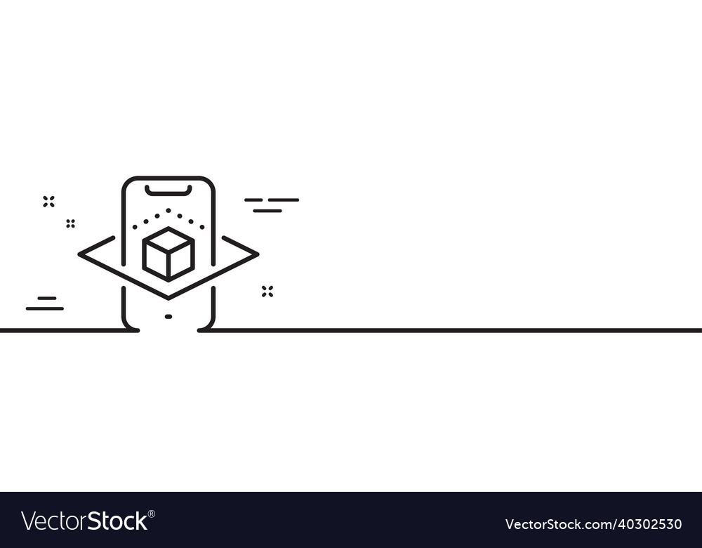 Augmented reality phone line icon vr simulation Vector Image Augmented reality phone line icon vr simulation Vector Image