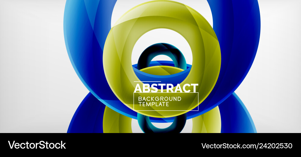 Colorful rings geometric abstract Royalty Free Vector Image