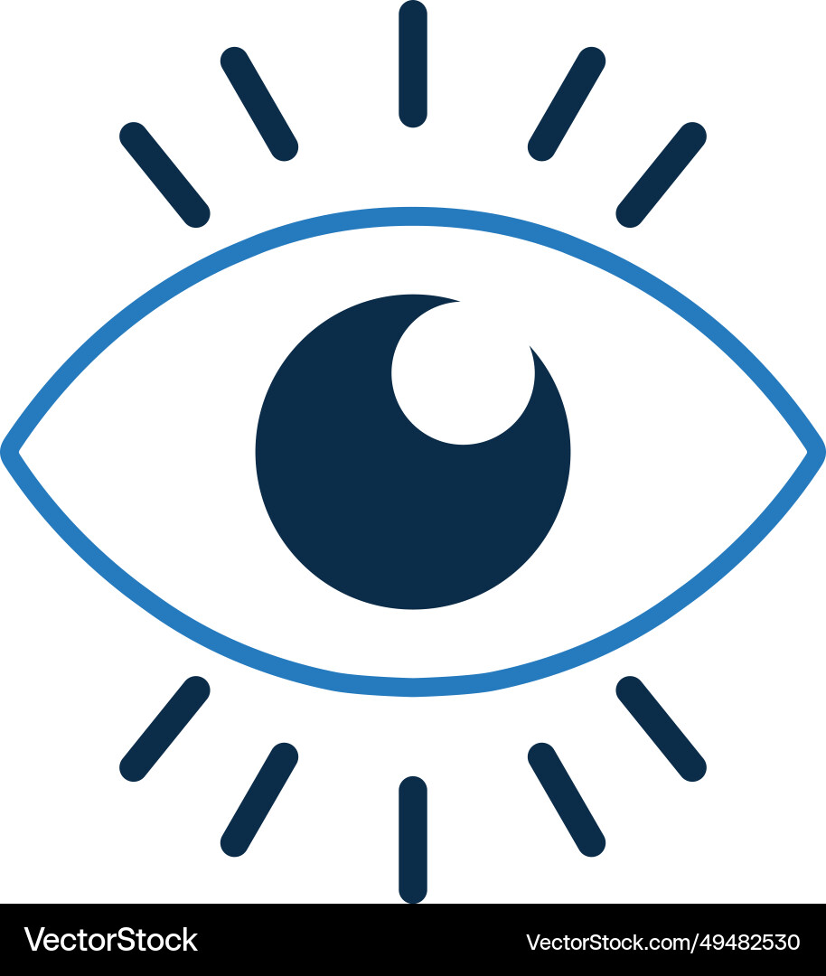 Eyeball eyes eyesight icon Royalty Free Vector Image