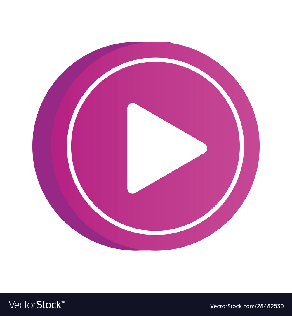 Media player play button icon Royalty Free Vector Image Media player play button icon Royalty Free Vector Image