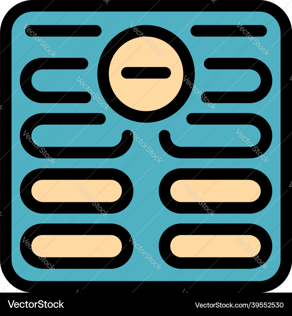 Smart scales icon color outline Royalty Free Vector Image