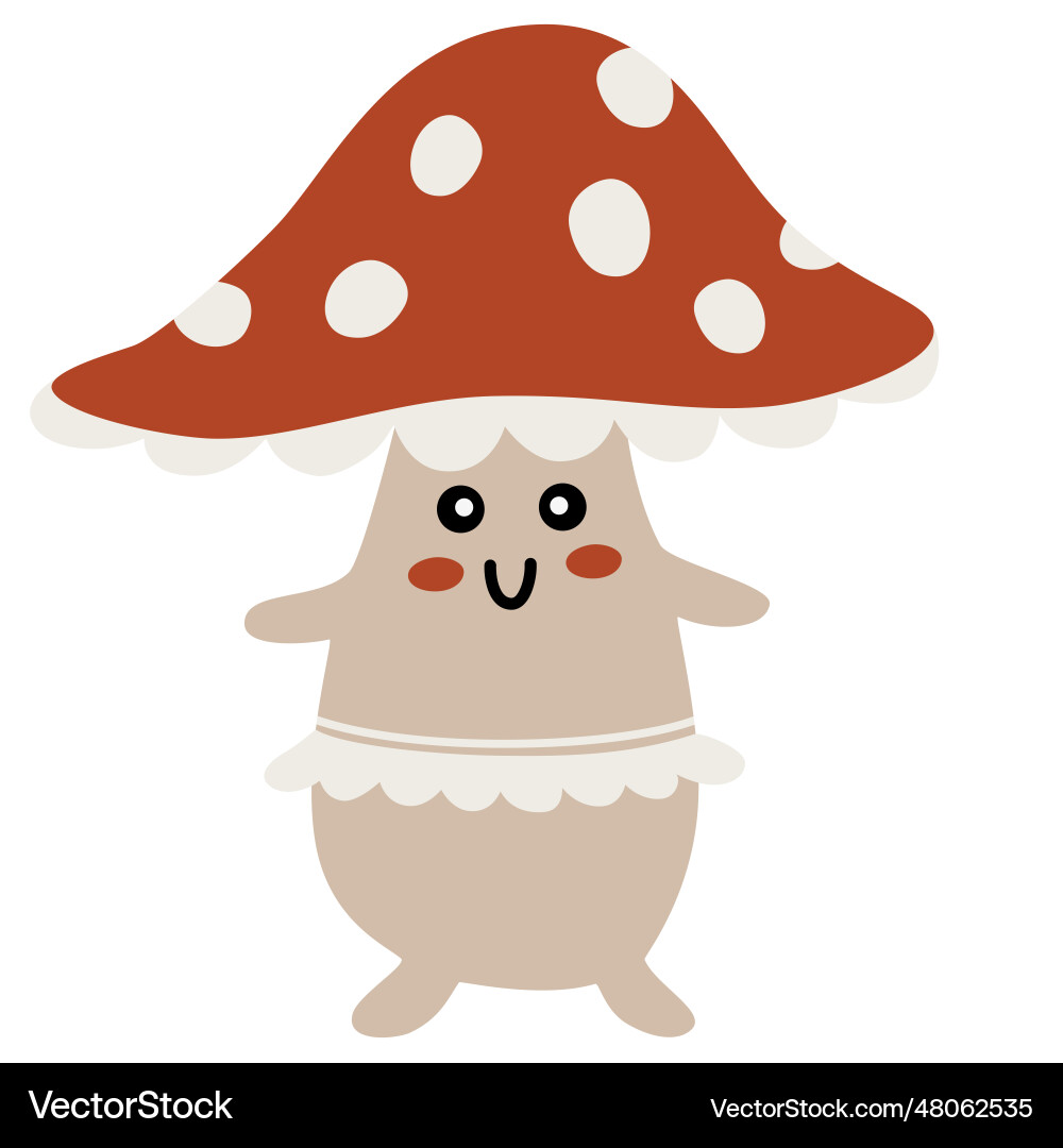 0804 mushroom Royalty Free Vector Image - VectorStock