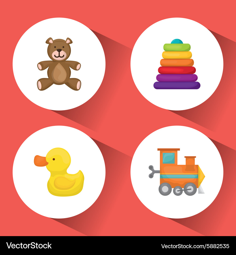 Baby toys design Royalty Free Vector Image - VectorStock