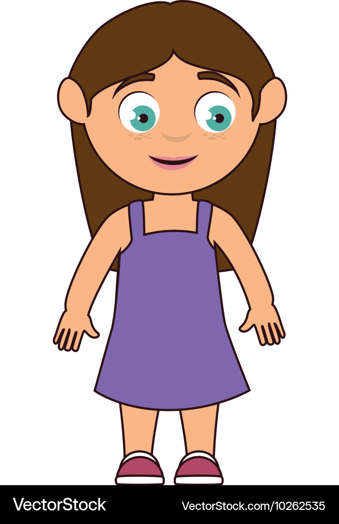 Girl kid child Royalty Free Vector Image - VectorStock