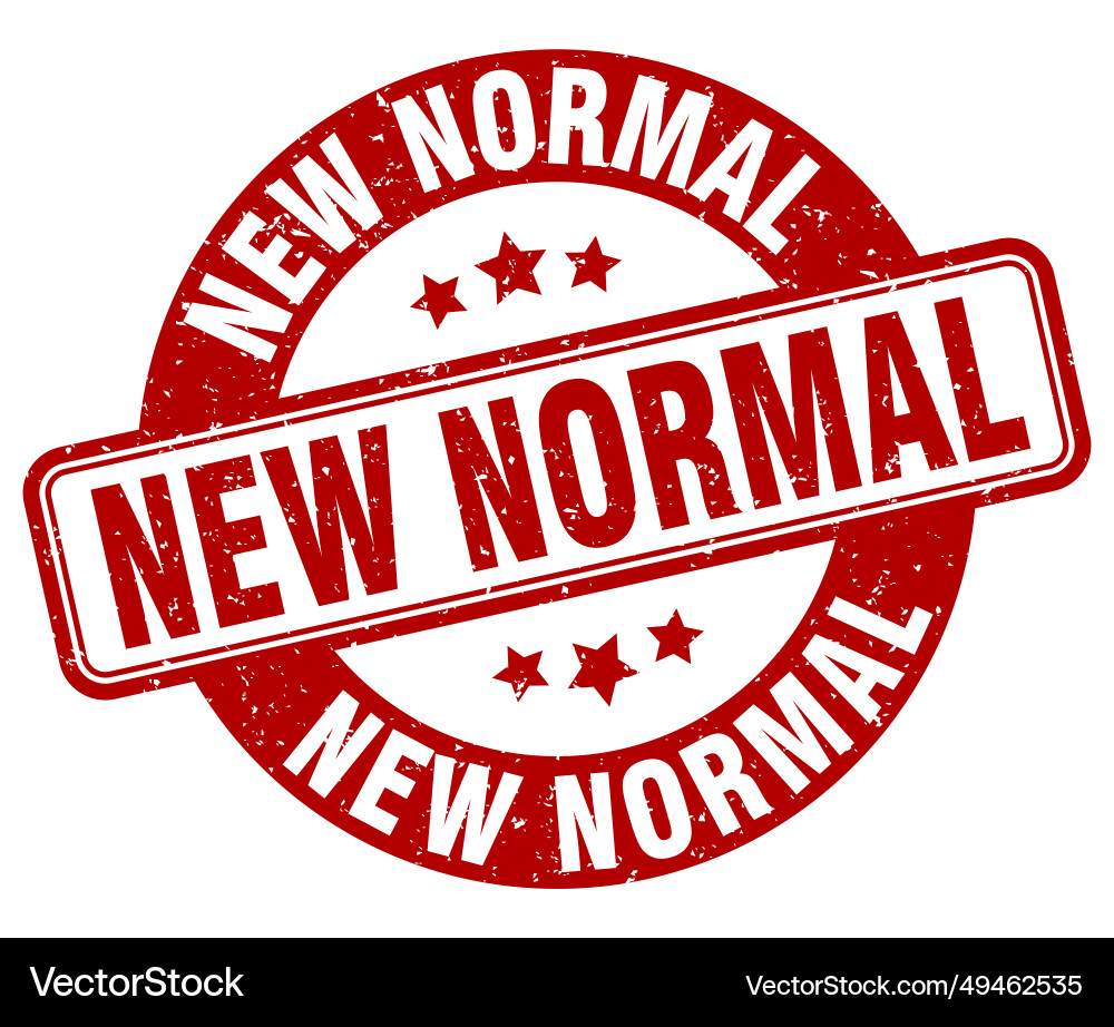 New normal stamp label round grunge Royalty Free Vector
