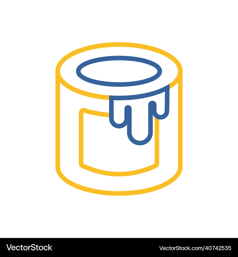 Paint bucket flat icon construction repair Vector Image