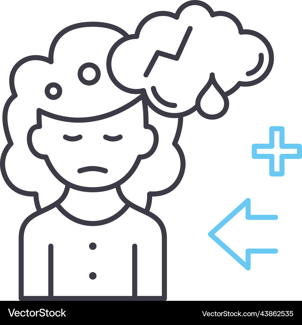Psychological help line icon outline symbol Vector Image