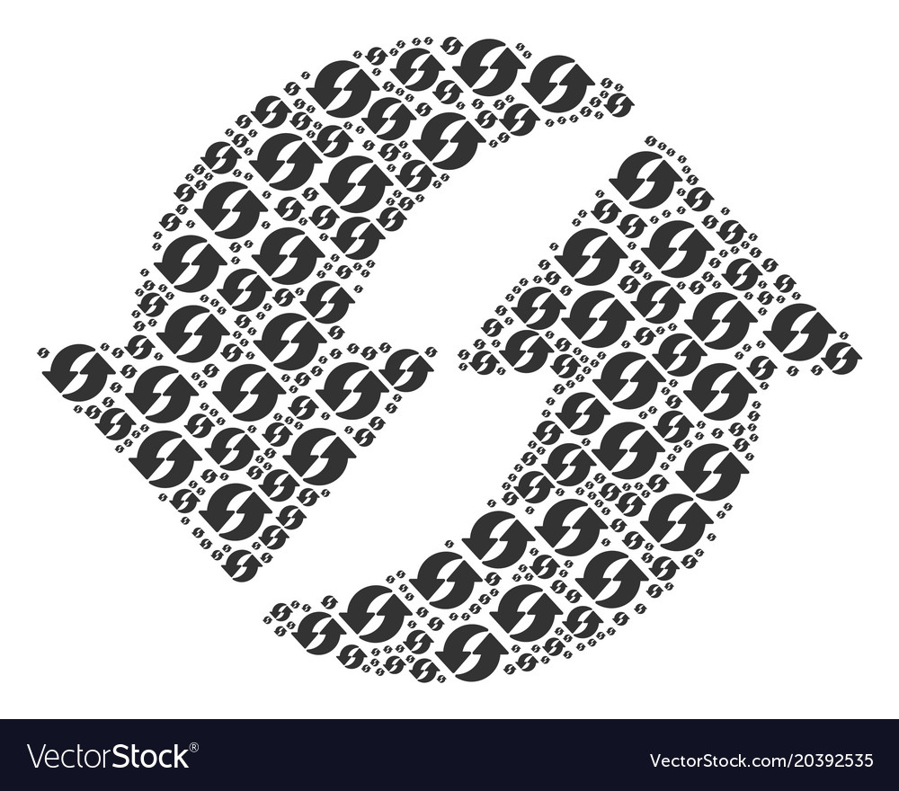 Refresh icon composition Royalty Free Vector Image