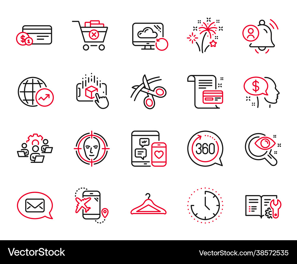 Set business icons related Royalty Free Vector Image