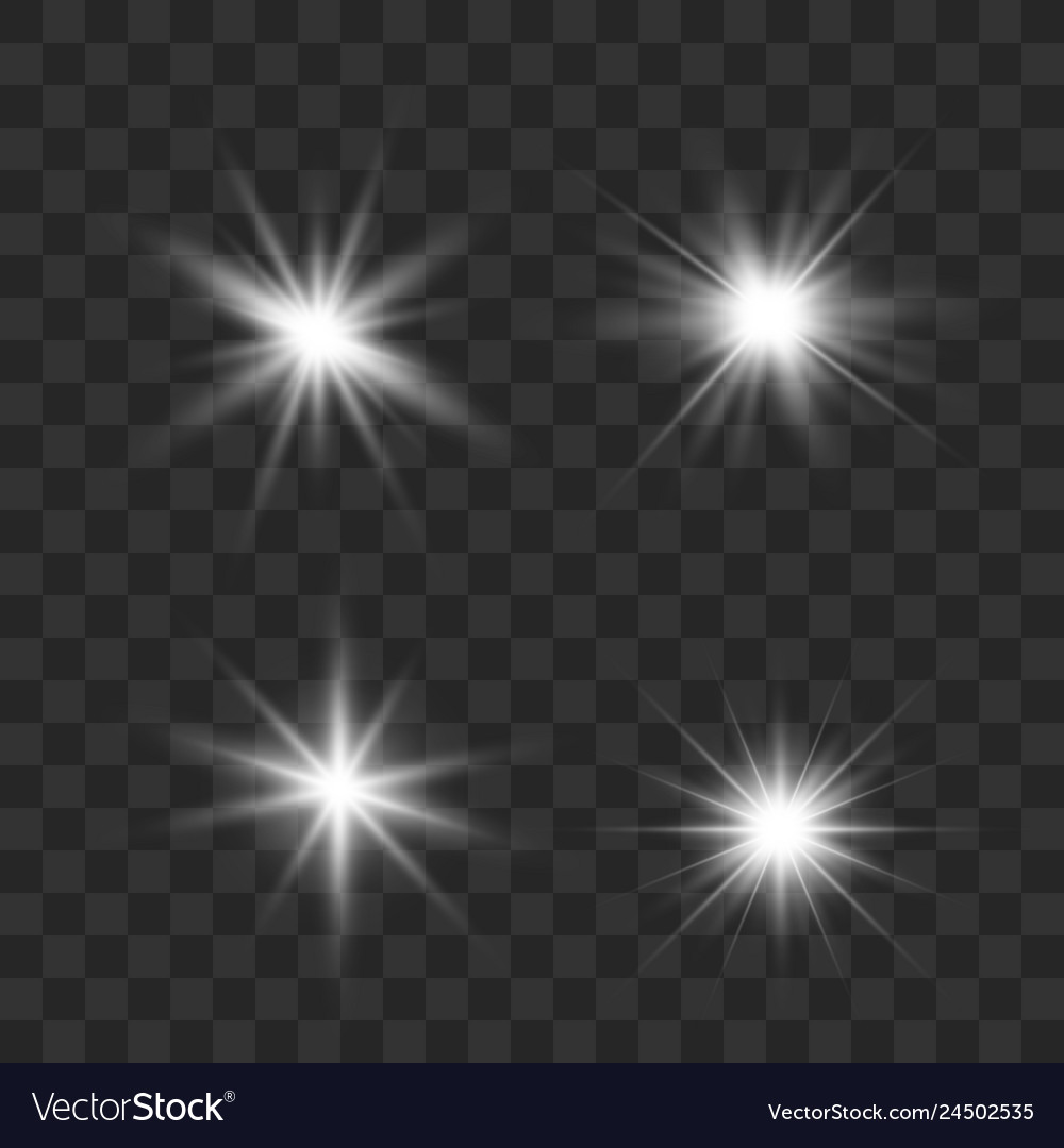 Set of glowing lights Royalty Free Vector Image