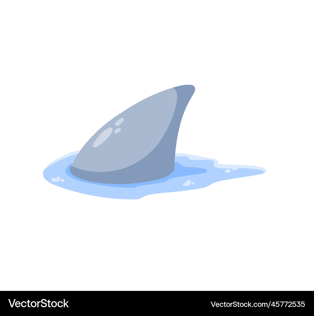 Shark fin predatory fish under water Royalty Free Vector
