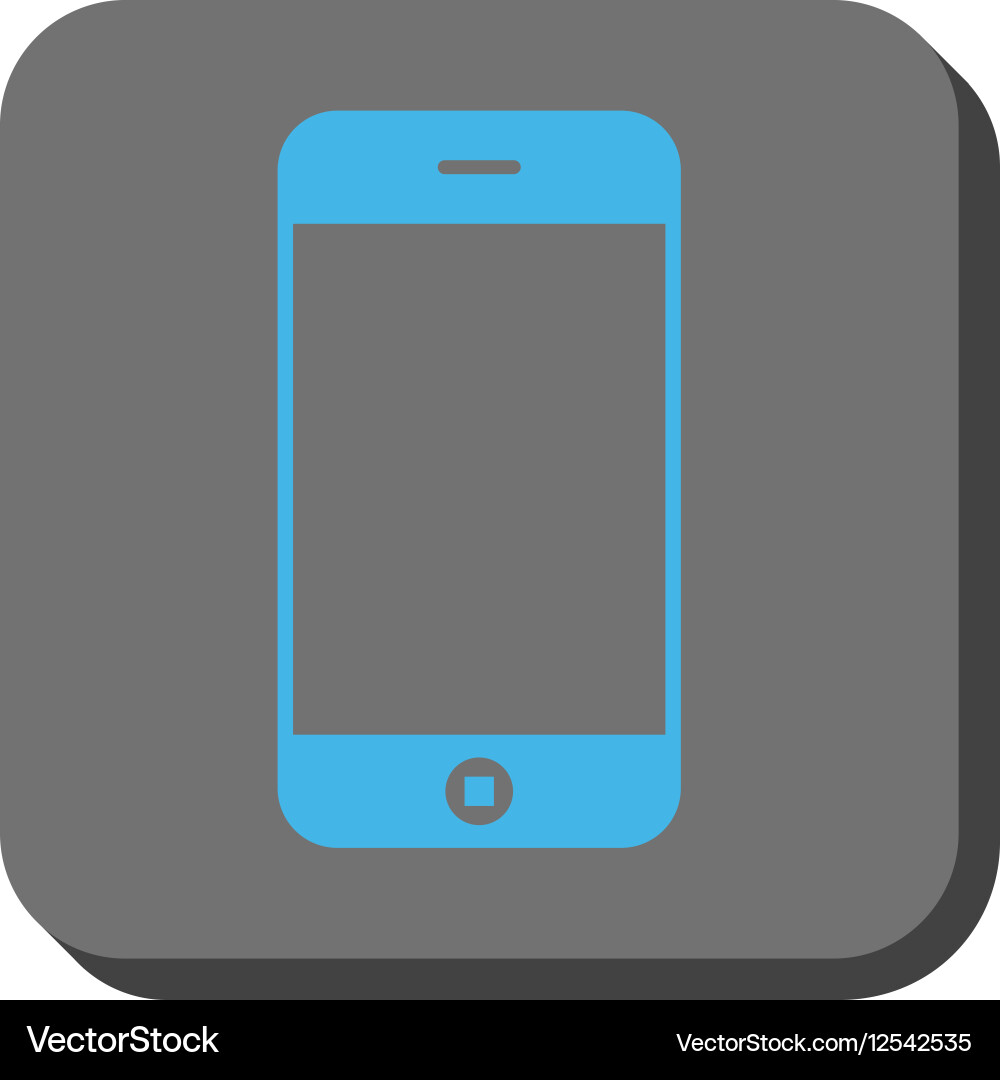 Smartphone rounded square button Royalty Free Vector Image