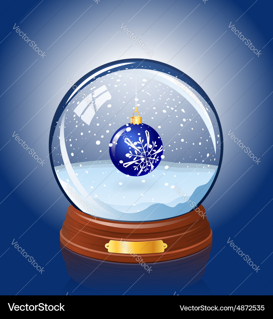 Snowy glass ball Royalty Free Vector Image - VectorStock