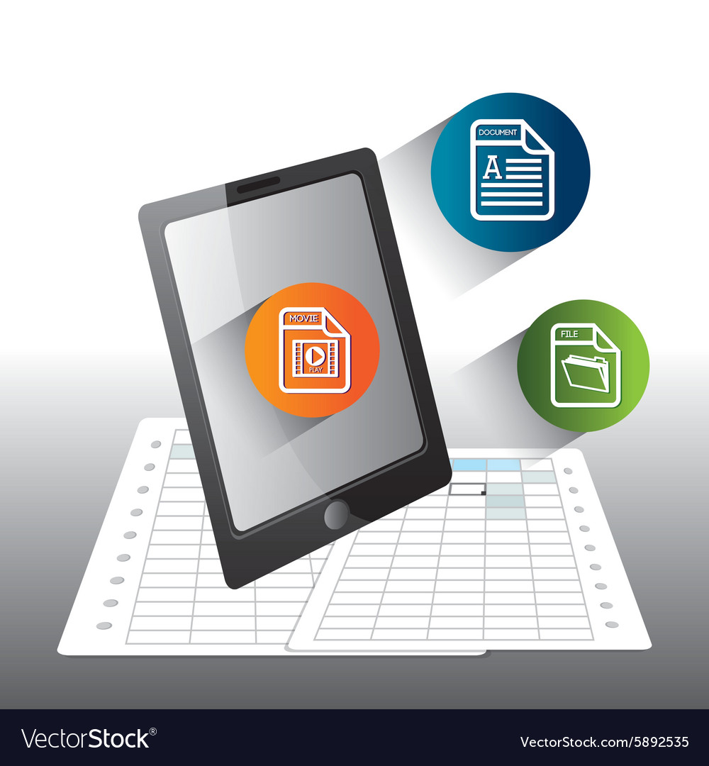Spreadsheet design Royalty Free Vector Image - VectorStock