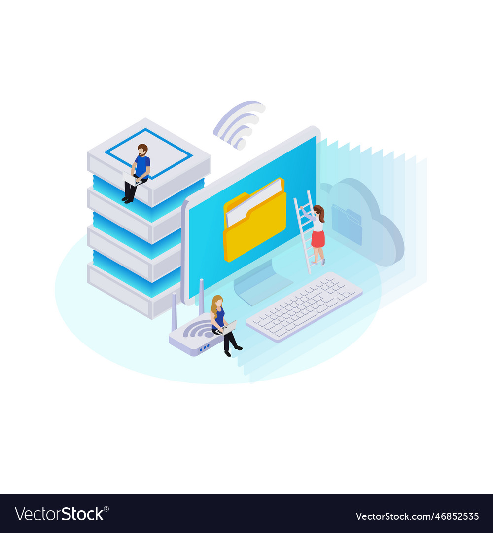Wireless technology concept Royalty Free Vector Image
