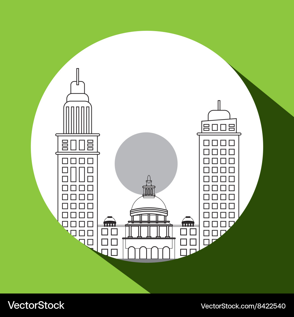 City and building icon design Royalty Free Vector Image