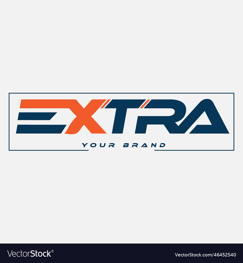 Extra-text-logo Royalty Free Vector Image - VectorStock