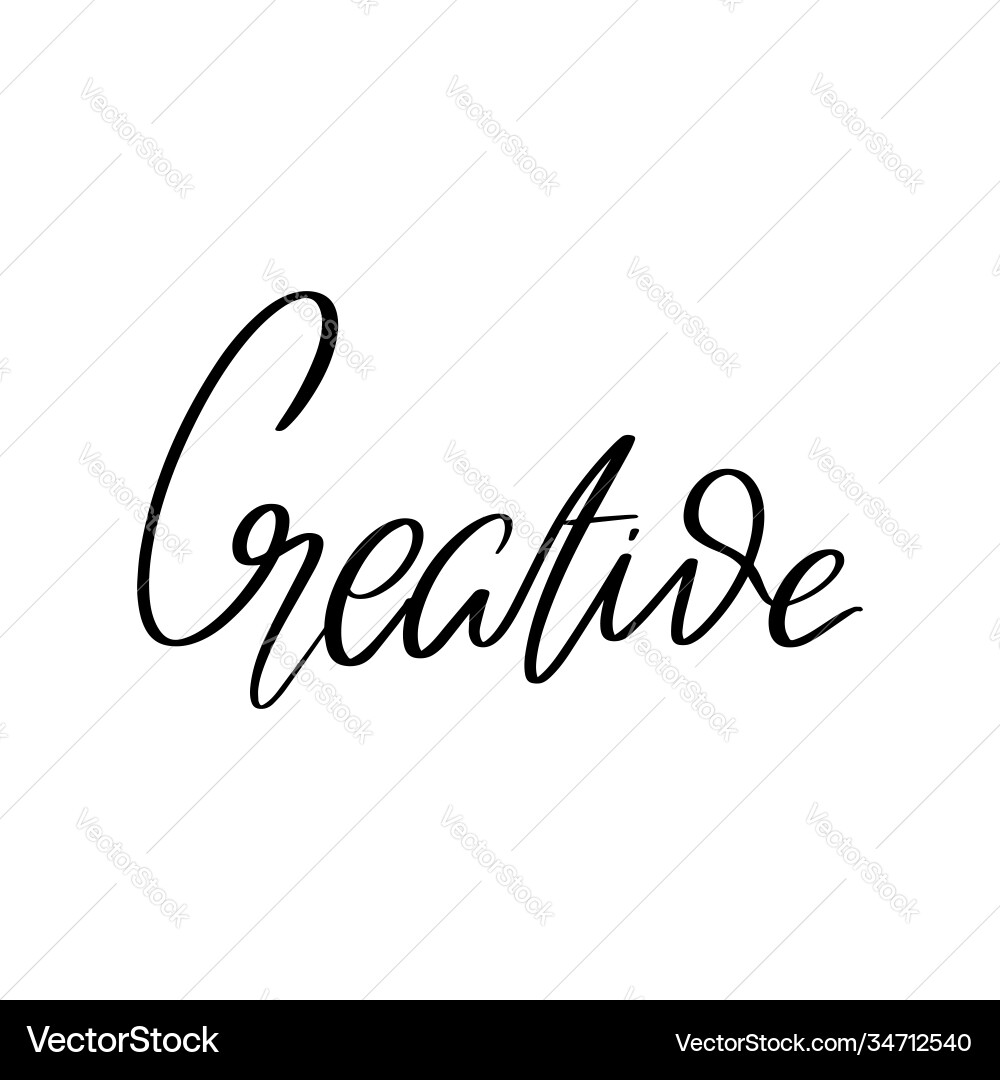 Hand drawn lettering isolated template for card Vector Image