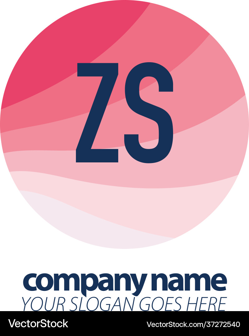 Initial letter zs colorful circle logo design Vector Image