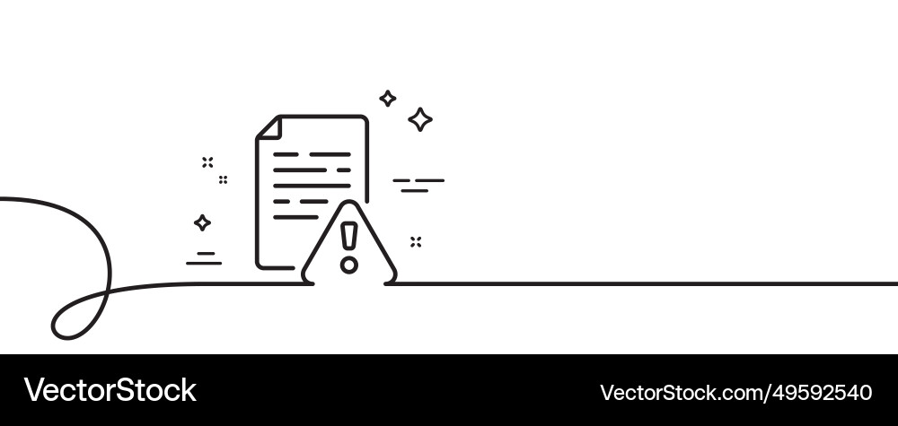 Instruction manual line icon warning file sign Vector Image