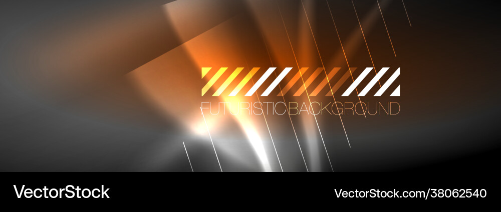 Neon glowing lines magic energy and light motion Vector Image