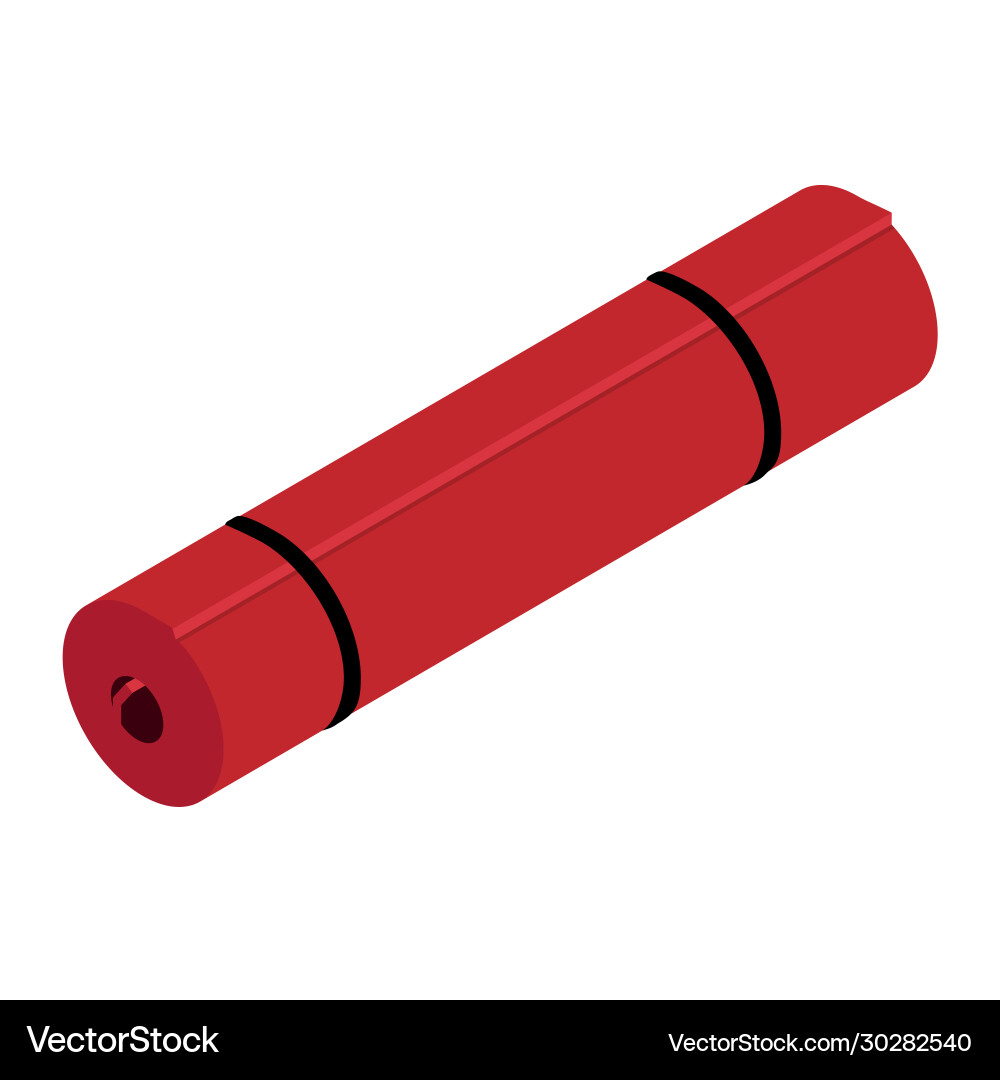 Red yoga mat isolated on white background Vector Image