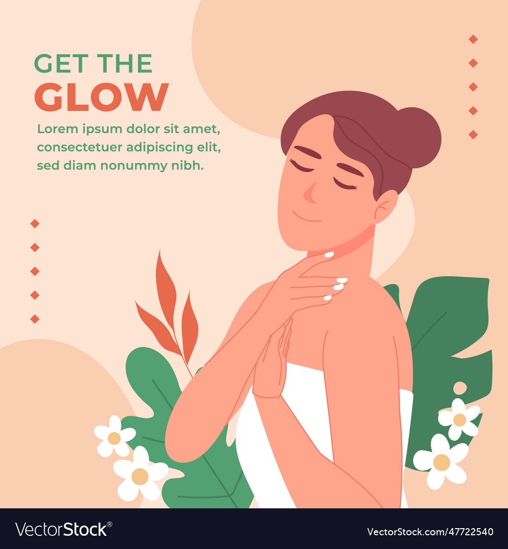 Spa post template Royalty Free Vector Image - VectorStock