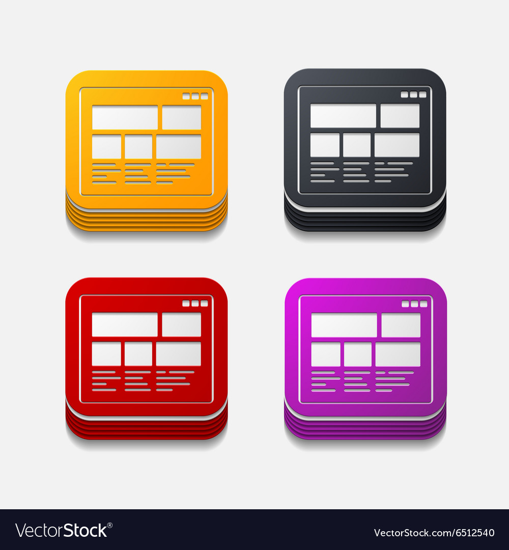 Square button interface Royalty Free Vector Image