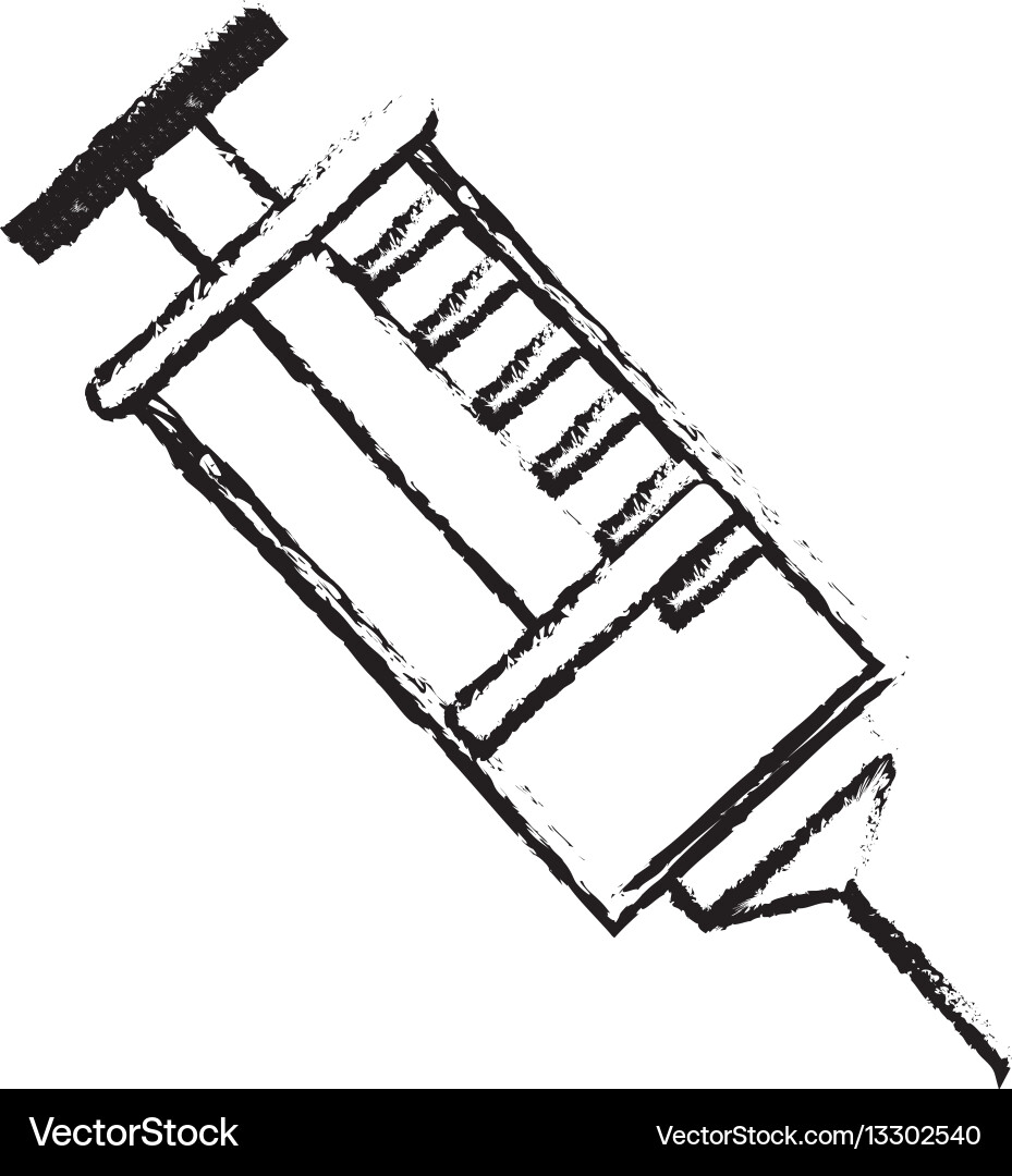 Syringe medical symbol Royalty Free Vector Image