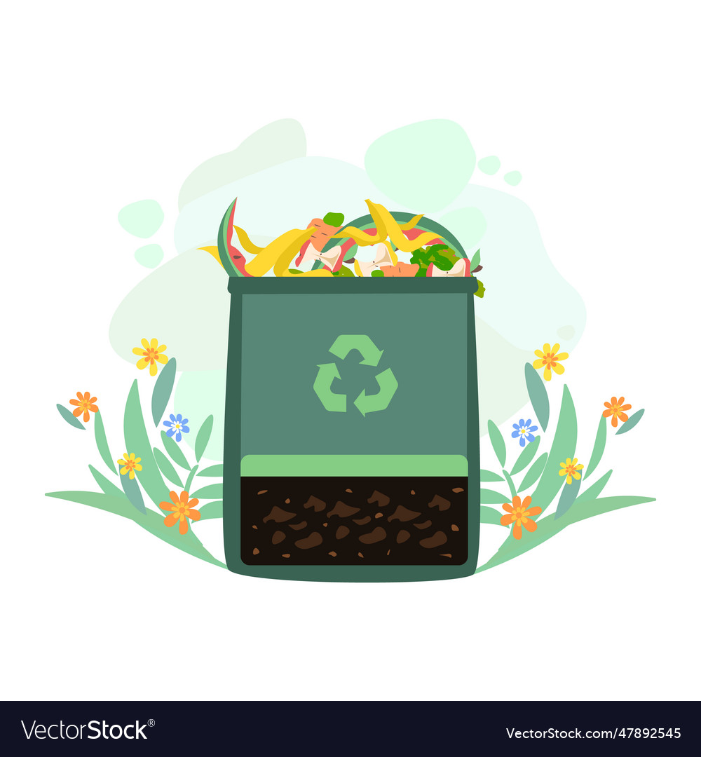 Compost box Royalty Free Vector Image - VectorStock