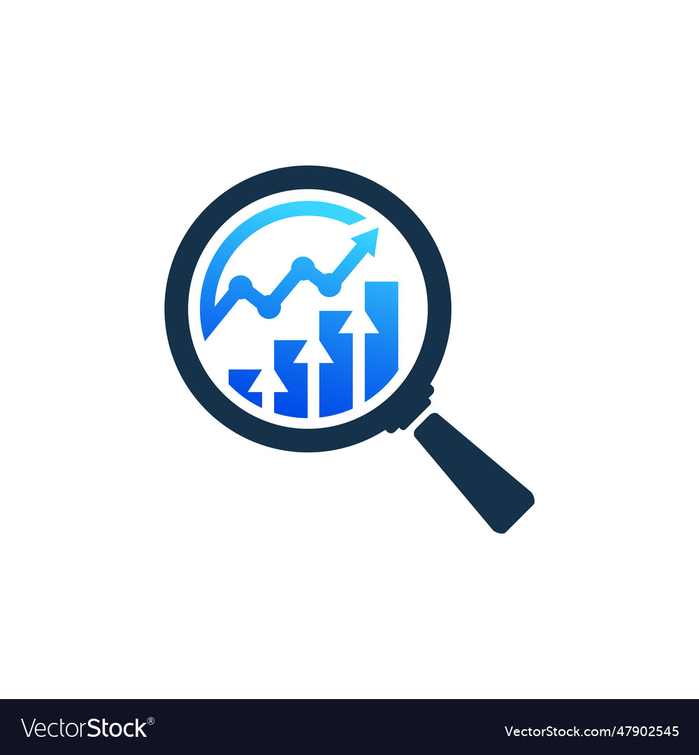 Data analytics logo design growth arrow logo Vector Image