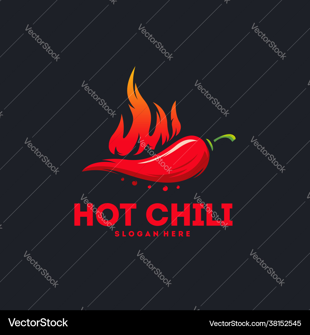 Hot chili logo designs concept fire Royalty Free Vector