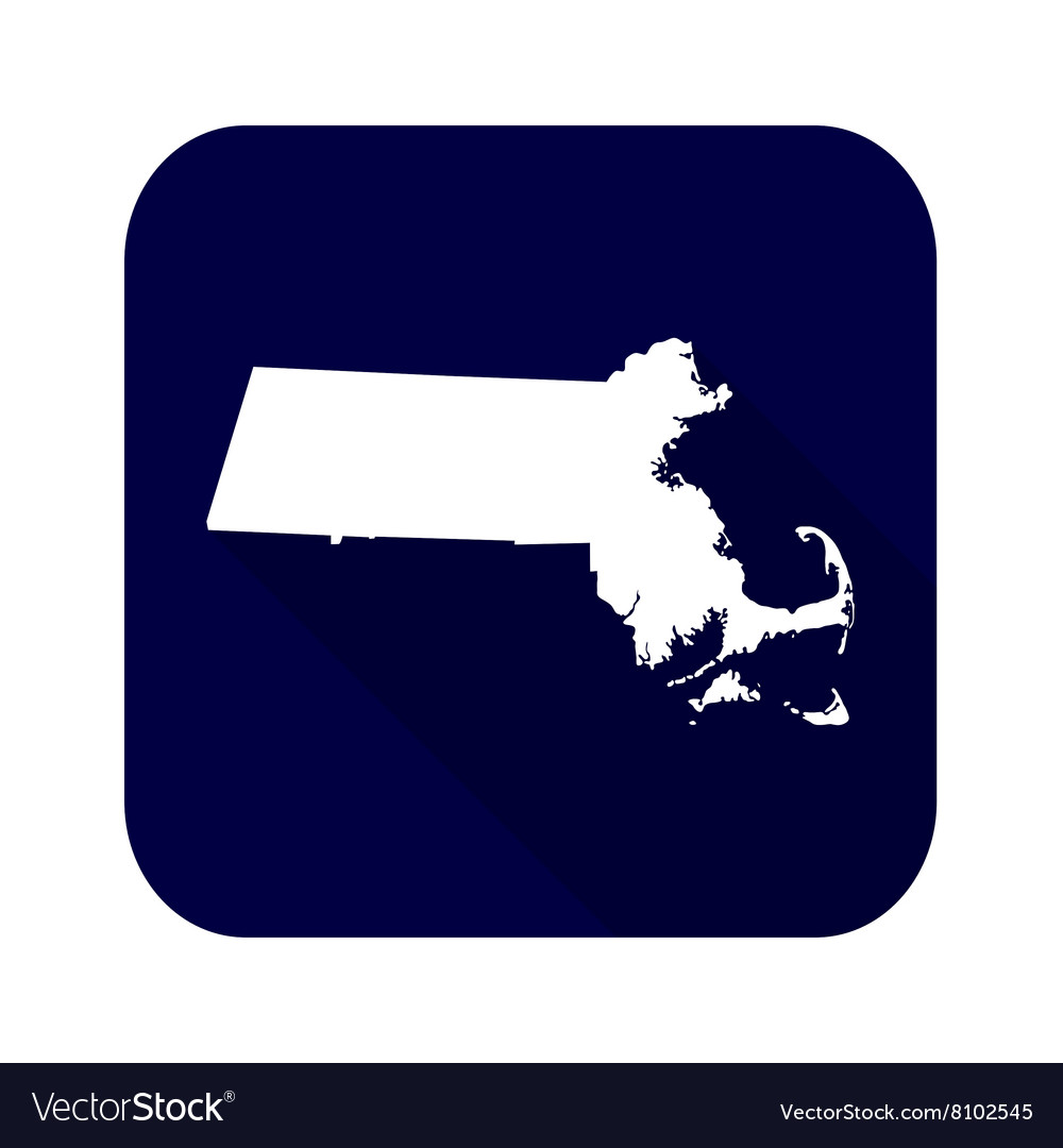 Map Of The Us State Massachusetts Royalty Free Vector Image