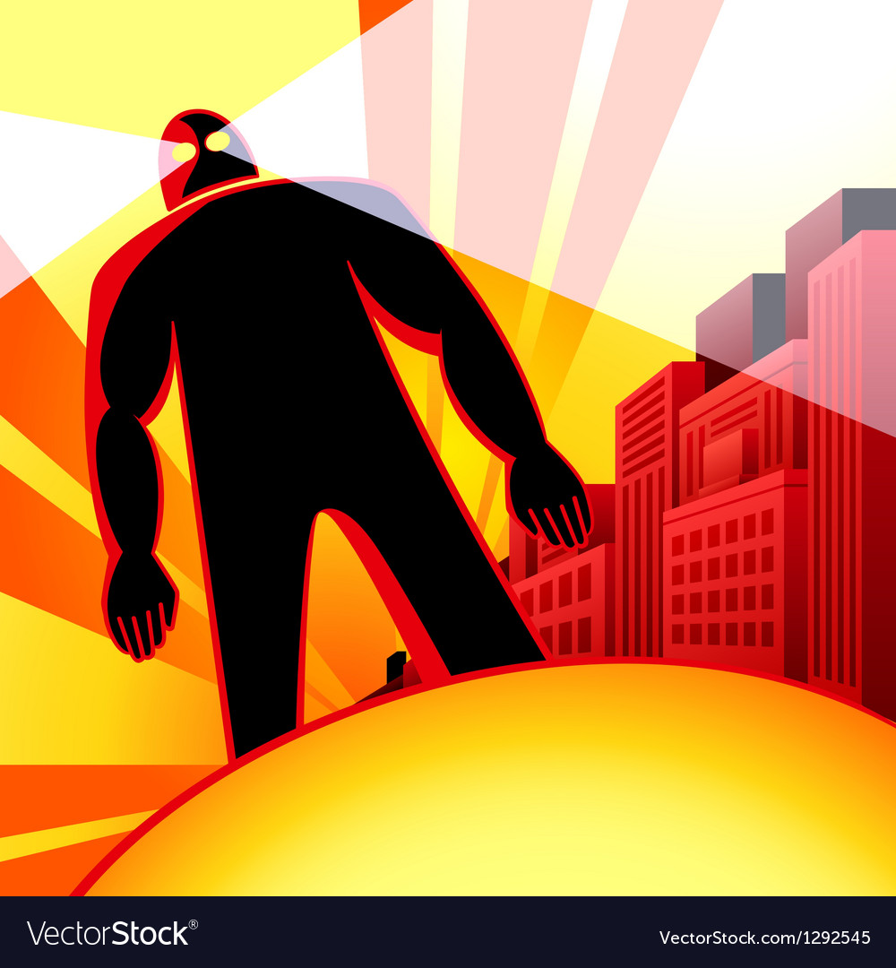 Mighty robot attack Royalty Free Vector Image - VectorStock