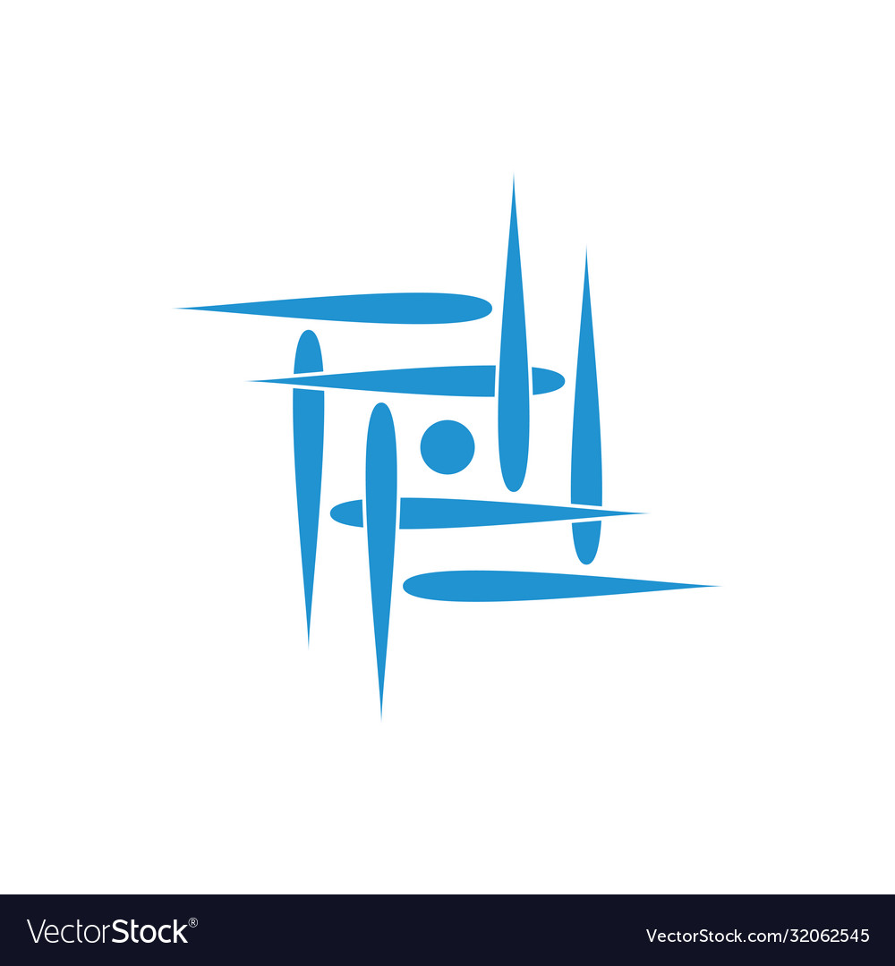 Motion objects square movement logo Royalty Free Vector