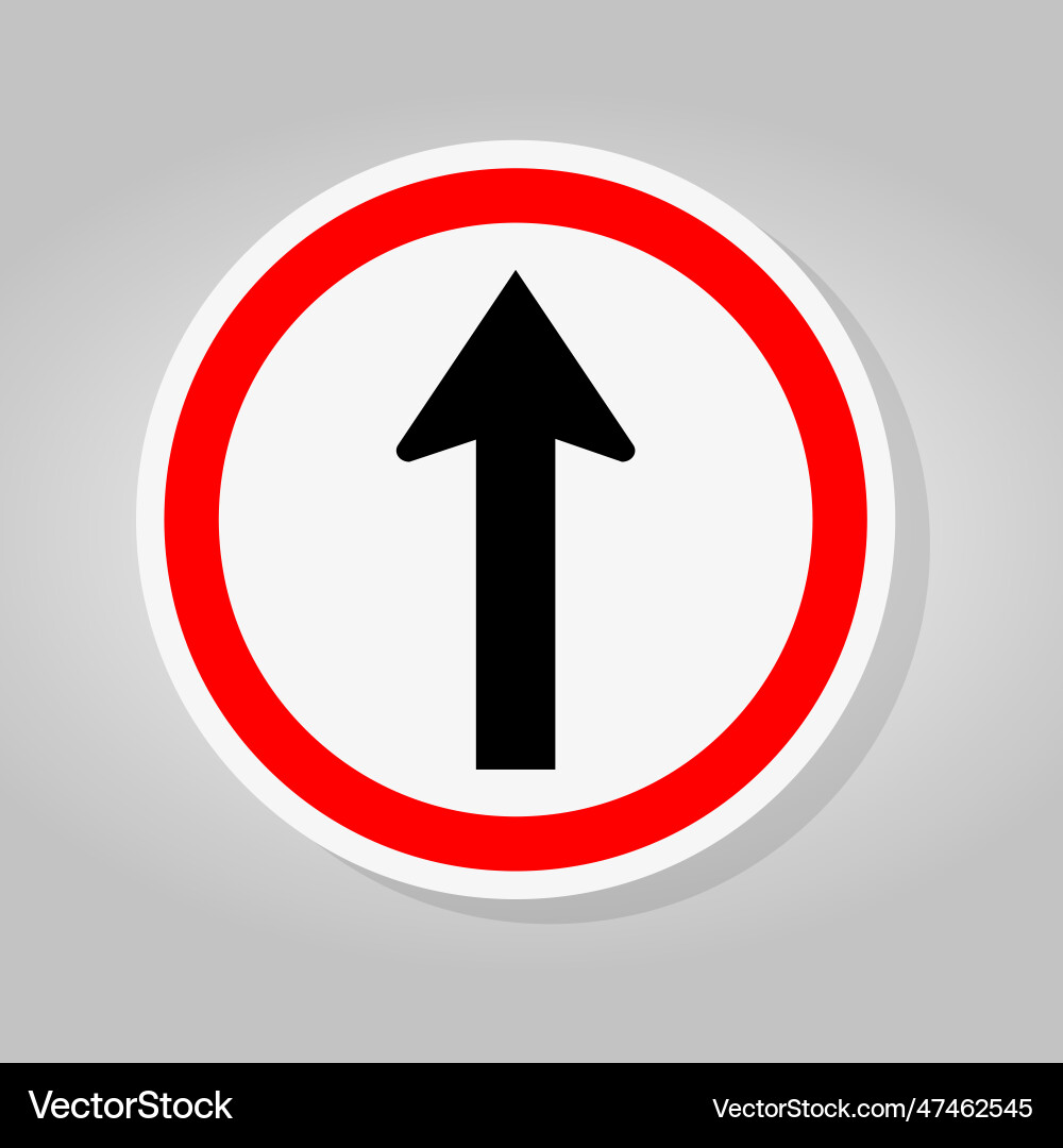 One way traffic road sign isolate on white Vector Image
