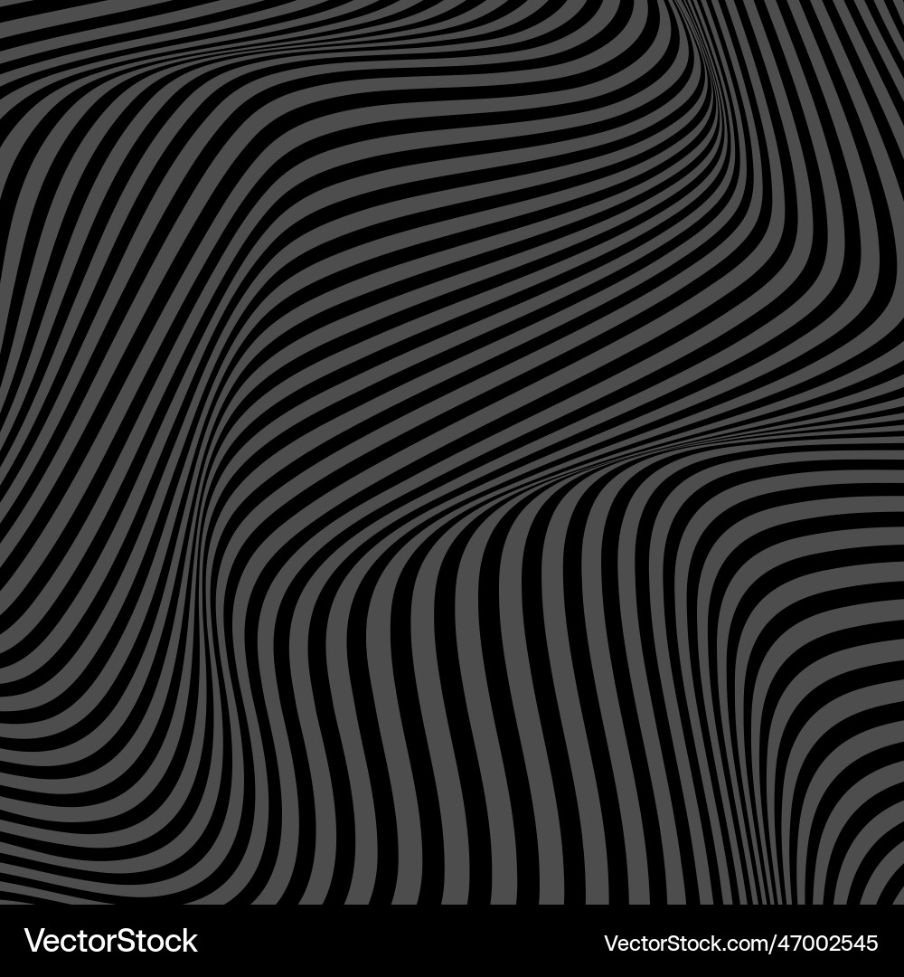 Wave of optical illusion abstract dark waves Vector Image