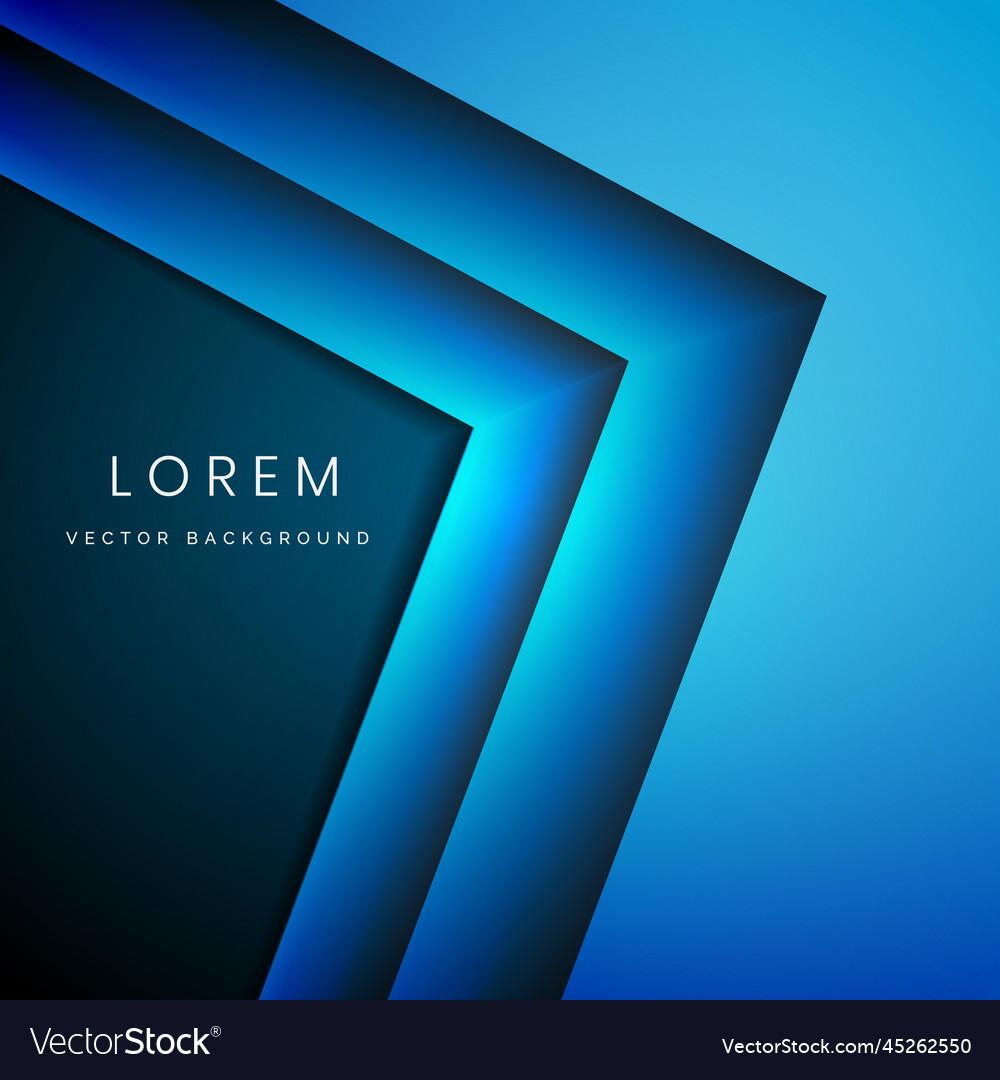 Abstract Blue Triangles Overlap Layer Royalty Free Vector