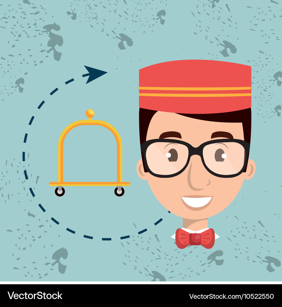 Bellman hotel employee icon Royalty Free Vector Image