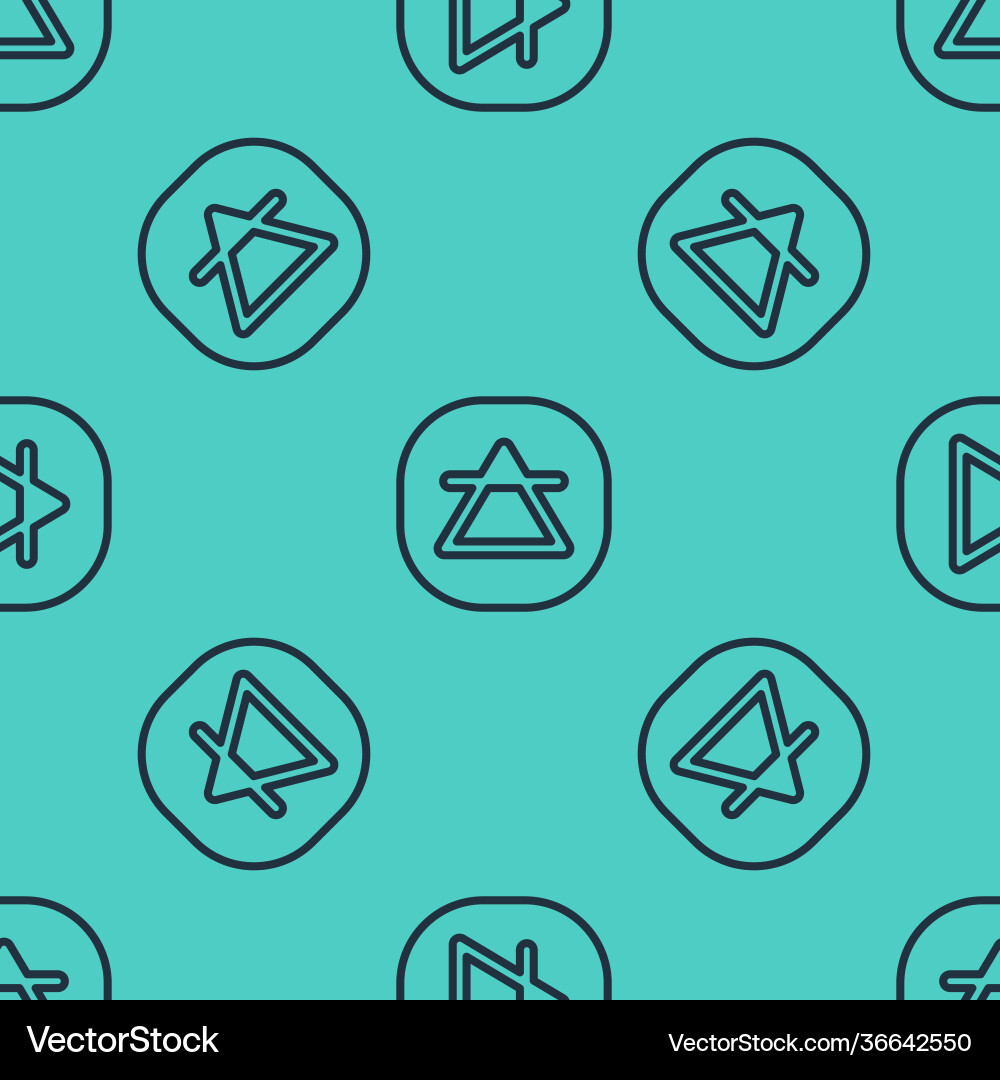 Black line air element symbol alchemy icon Vector Image