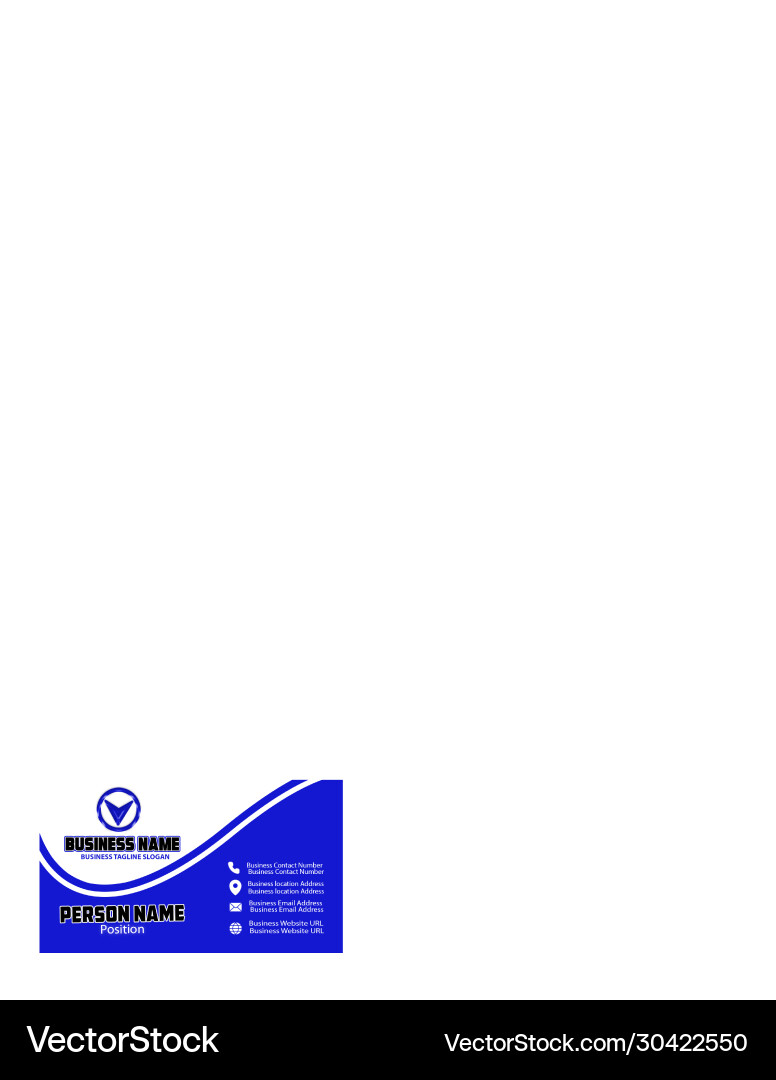 Blue visiting card business templete eps Vector Image